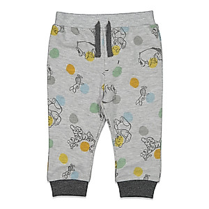Disney Winnie The Pooh Eeyore Tigger Newborn Baby Boys 3 Pack Jogger Pants Gray/Yellow/White 6-9 Months