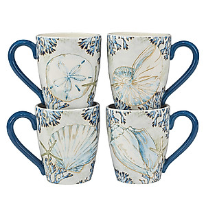 Certified International Playa Shells 16 pc Dinnerware Set, Service for 4,