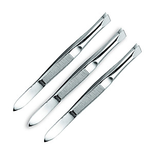 REFINE - Germany - Tweezers Slant Tip for Shaping Eyebrows and Tweezing Facial and Body Hair, 3 Count