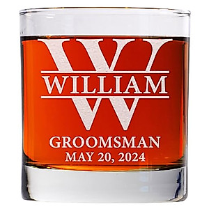 CARVELITA Custom Mononram Groomsman Glass (Custom)