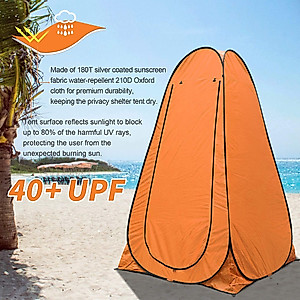 anngrowy Shower Tent Pop Up Privacy Tent Portable Outdoor Camping Bathroom Toilet Tent Changing Dressing Room Privacy Shelters Room for Hiking and Beach Sun Shelter Picnic Fishing–Waterproof 2 Colors