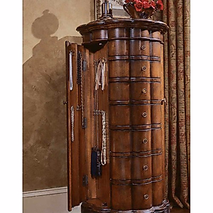 Hooker Furniture Seven Seas Shaped Jewelry Chest in Cherry Finish