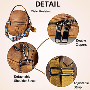 ZGWJ Mini Backpack Purse for Women, Designer Leather Cute Roomly Small Backpacks, Ladies Shoulder Backpack Fashion Handbag