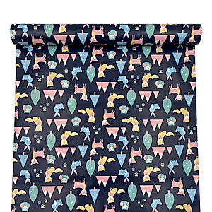 Yifely Fox Shelf Liner Peel & Stick Rabbit Shelving Paper Decor Kids Study Desk Game Table 17.8 Inch by 9.8 Feet