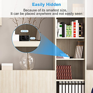 Spy Camera Hidden Camera, 4K Mini Spy Camera, Portable Wireless WiFi Nanny Cam with Night Vision and Motion Detection, Hidden Home Security Surveillance Camera with Loop Recording for Home and Office