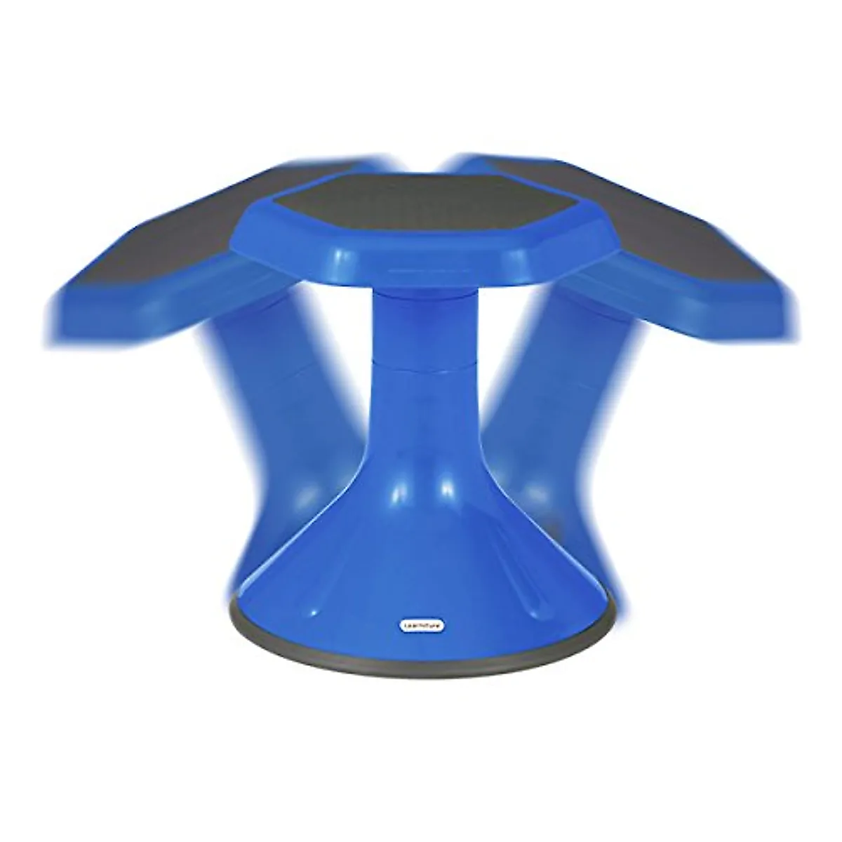 Learniture Backless Active Learning Stool for Office Desks and Classrooms, Active Learning Wobble Chair with Rocking Motion, 18"H, Blue
