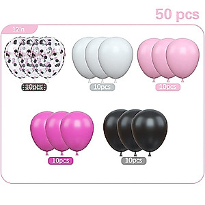 12inch Pink Rose Red White Black Balloons and Confetti Balloon for Wedding Bridal Birthday Baby Shower Decoration