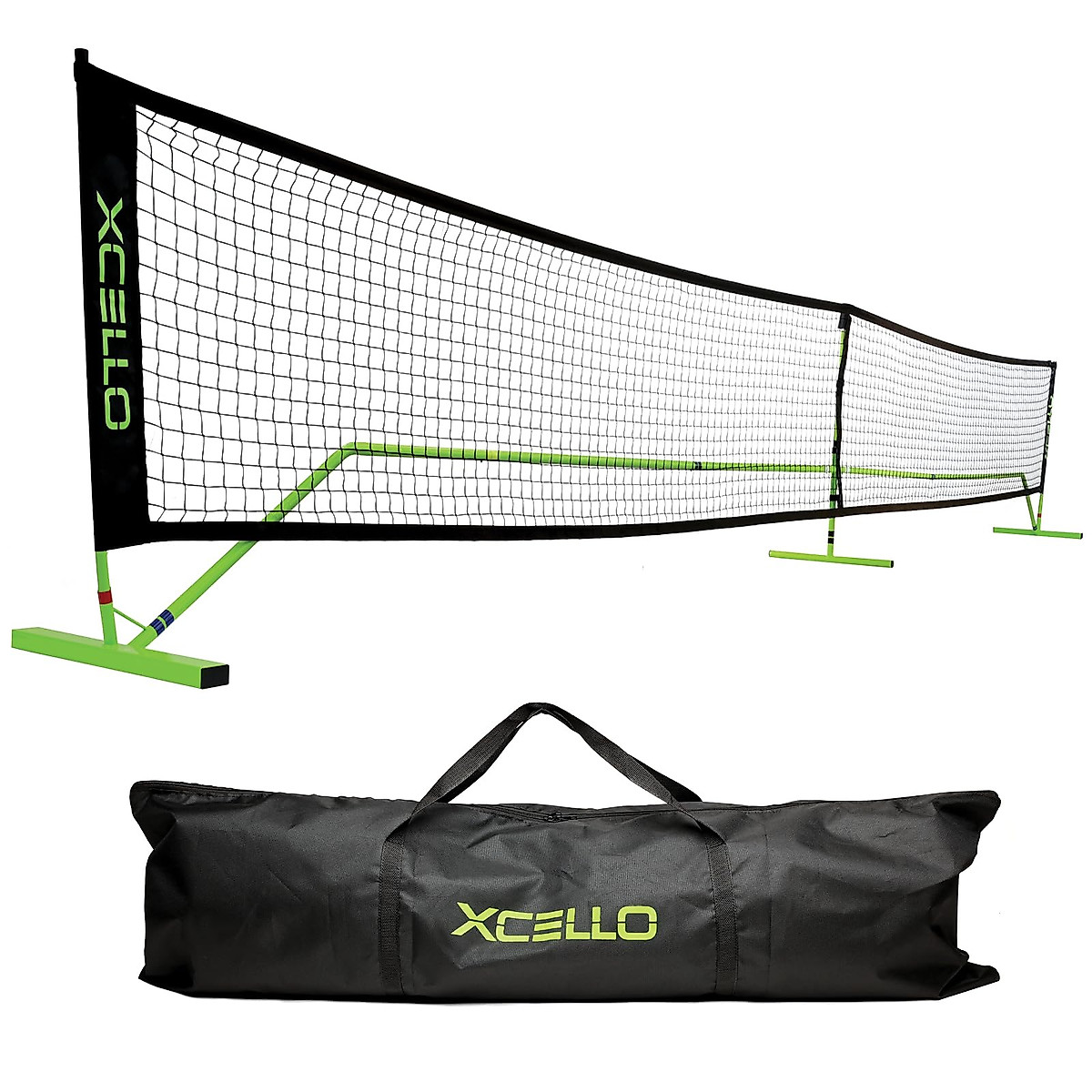 Xcello Sports Regulation Size Portable Pickleball Net System with Carry Bag