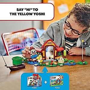 LEGO Super Mario Picnic at Mario’s House Expansion Set 71422, Collectible Playset with Yellow Yoshi Figure, Buildable Game Toy to Expand on Starter Course, Super Mario Birthday Gift for 6-8 Year Olds
