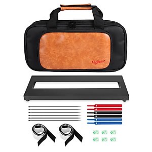 Mr.Power 15 x 5.7 inch Pedal Board Portable 0.75lb Super light Aluminium Alloy Effect Pedalboard With Carry Bag (Small Pedalboard with Bag)