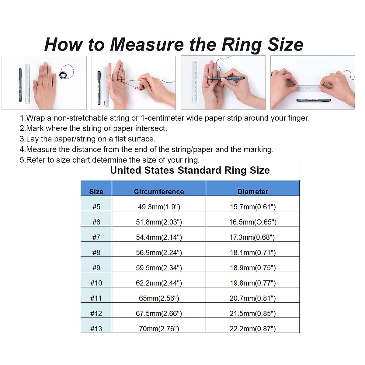 MZZJ BFF Ring for 2 Personazlied BFF Friendship Jewelry Pinky Promise Pinky Swear Minimalist Polish 6MM Black Stainless Steel Flat Stackable Knuckle Ring Band,Graduation Gift for Best Friends