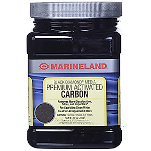 Marineland Black Diamond Premium Activated Carbon 10 Ounces, Filter Media For aquariums, Blacks & Grays