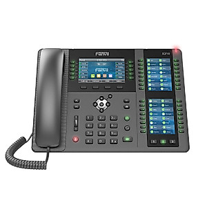 Fanvil X210 Enterprise VoIP Phone, 4.3-Inch Color Display, Two 3.5-Inch Side Color Displays for DSS Keys. 20 SIP Lines, Dual-port Gigabit Ethernet, Power Adapter Not Included