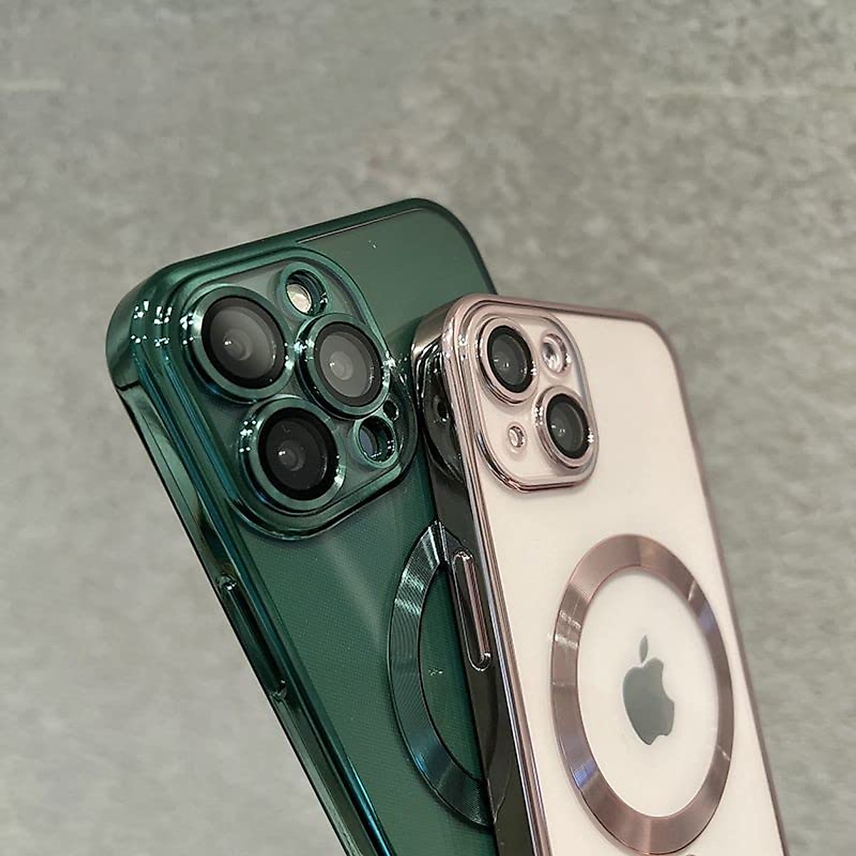 ZIYE Magnetic Case for iPhone 13 Pro Max Case [Compatible with MagSafe] Camera Lens Protector Plating Luxury Cover for Women Men Clear Soft TPU Shockproof Protective Phone Case - Green