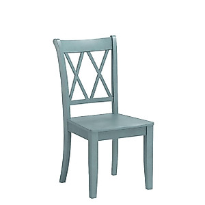 Giantex Set of 2 Dining Chairs, Rubber Wood Dining Room Chair, Farmhouse Dining Side Chairs, Max Load 400 Lbs, Wooden Kitchen Chairs for Home Kitchen, Dining Room