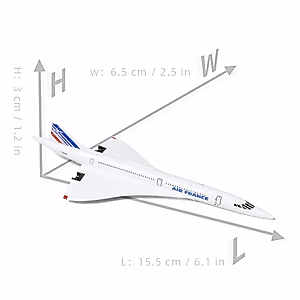 NUOTIE 1/400 Concorde Air France Airplane Model Pre-Build Diecast Aircraft Model Kits Metal Aircraft Model Display Model Collection or Gift