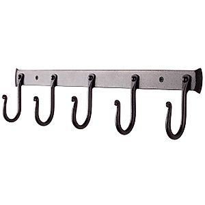 RTZEN Wall Hooks for Hanging - 5 Hook Farmhouse Decor Coat Rack Wall Mount - Heavy Duty Hanging Towel Racks for Bathroom or Purse Hanger Hat Organizer - Stylish Hooks for Hanging Coats