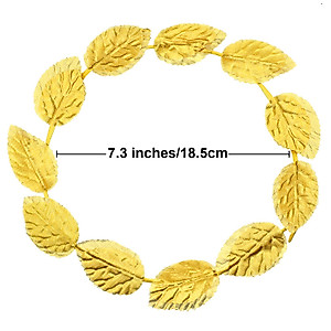 meekoo 3 Pieces Laurel Wreath Crown Roman Leaf Headband Gold Greek Headpiece Goddess Toga Costume Decor for Women Men Halloween Headdress Party Decoration