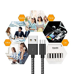 Gopala Micro USB Cable Android Charger [6-Pack 5ft] Nylon Braided Fast Sync&Charging Cord for Android, Samsung, Nexus, LG, HTC, Nokia, Sony, and More