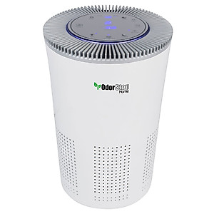 OdorStop HEPA Air Purifier with H13 HEPA Filter, UV Light, Active Carbon, Multi-Speed, Sleep Mode and Timer (OSAP5, Bright White)