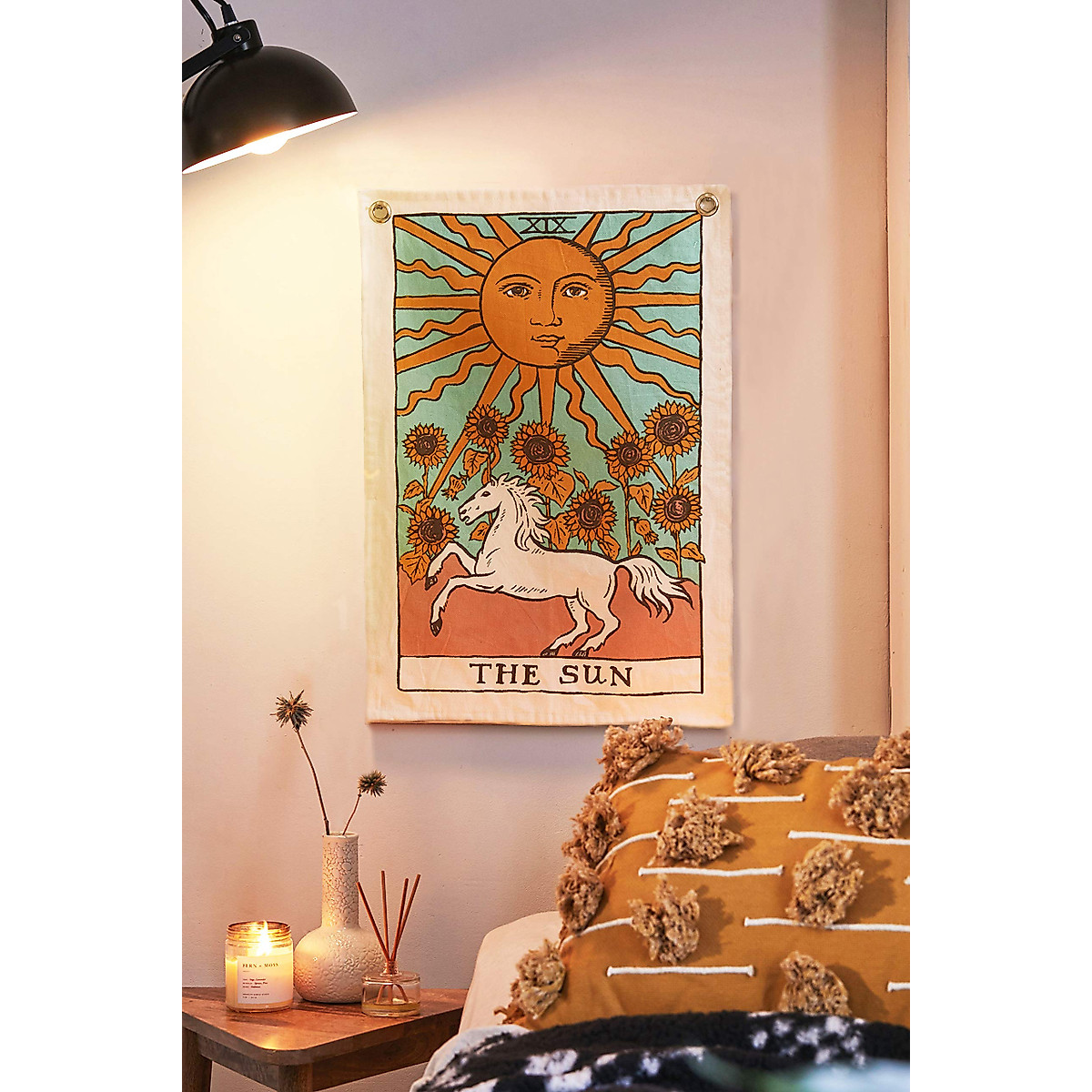 SheetKart The Sun, Moon and Star Tarot Tapestries - Aesthetic Bohemian Wall Hanging Tapestry for Bed Room Home Decor