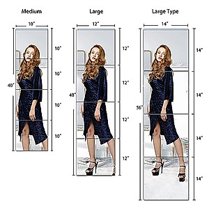 Unbreakable Full Length Mirror Wall Mounted Cheap,Extra Thick 0.14",48"x12" 4Pcs 12"x12",Made of Shatterproof Plexiglass Acrylic,Long Mirrors for Bedroom,Workout Mirrors for Home Gym Wall