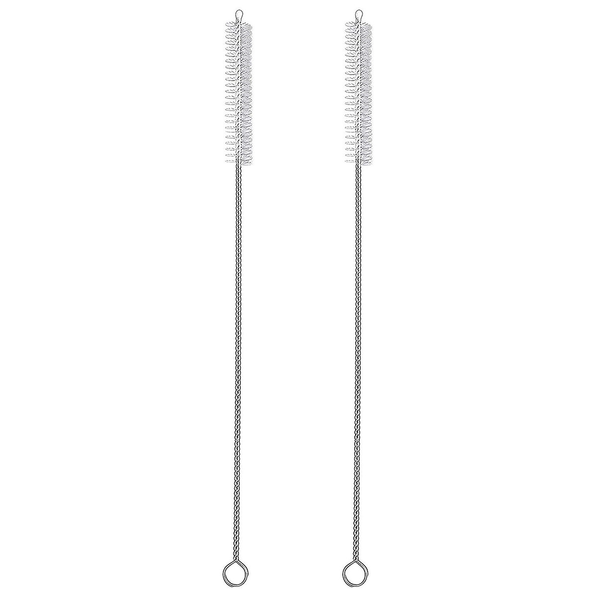 2 Drinking Straw Cleaning Brush LONG - Bristle Cleaner for Stainless Steel Drink Straws Heavy Duty Brushes For Washing Glass Silicone Metal Straws Tea Pot Spout Mini Micro Bottle