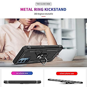 LeYi Oneplus Nord N200 5G Case - Military-Grade with Kickstand, 2-Pack Screen & Camera Protectors, Black