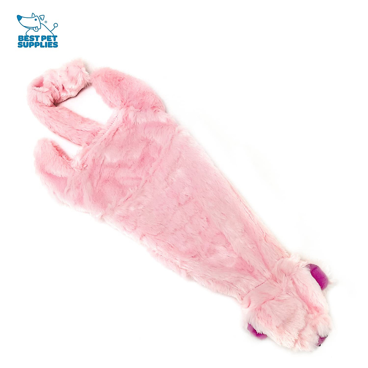 2-in-1 Fun Skin Stuffless Dog Squeaky Toy by Best Pet Supplies - Pig, Large