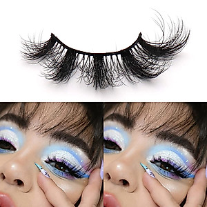 Veleasha 5D Faux Mink Lashes Handmade Luxurious Volume Fluffy Natural False Eyelashes 7 Pairs (Sugar)