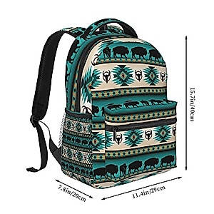 Gelxicu Native Backpack School Bags Laptop Casual Bag Native American Backpack Casual Daypack School Bag
