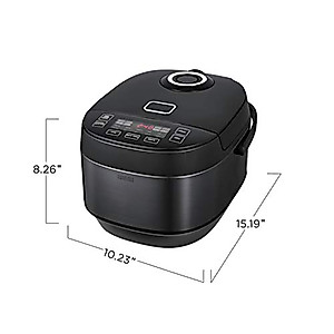 Crux 20 Cup Induction Rice Cooker, Multi-Cooker, Food Steamer, Slow Cooker, Stewpot, Easy One-Pot Healthy Meals, Dishwasher Safe Non-Stick Bowl, Black, one size