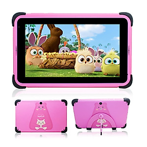 weelikeit 7 inch Kids Tablet, Android 11.0 Tablet PC for Kids, 2GB RAM 32GB ROM Child Tablet with WiFi, IPS HD Display,Dual Camera,Parental Control,Built in Kid-Proof Case,with Stylus(Pink)