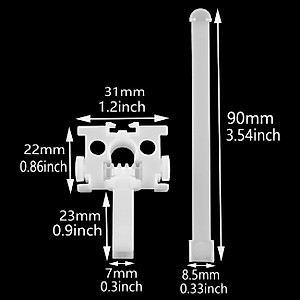 AXLIZER 30PCS Broken Missing Vertical Blinds Repair Kit 20PCS Vertical Blind Repair Tabs Replacement Clips and 10PCS Vertical Blind Repair Brackets Carrier Plus Stems Set