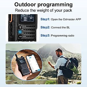 (2nd Gen)TIDRADIO TD-H8 GMRS Radio Handheld with Bluetooth Programming, GMRS Repeater Capable, NOAA, 5 Watt Long Range Two Way Radios Walkie Talkies with 771 GMRS Antenna, 2500mAh Rechargeable Battery