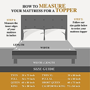 Cooling Mattress Topper Short Queen Size with 8-21" Deep Pocket Mattress Pad for Back Pain Pillow Top Mattress Cover Quilted Mattress Protector with 1200 GSM Down Alternative Fill