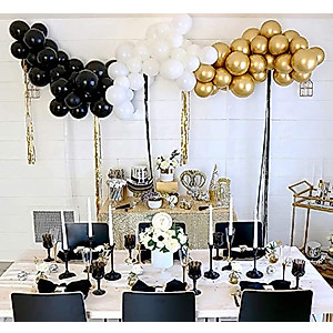 KALOR Black Balloons,100 Pcs 5 Inch Mini Matte Latex Balloons for Balloon Garland Arch, Birthday Decoration, Wedding Party, Baby Shower Decorations