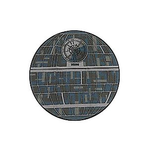 Ukonic Star Wars Galactic Empire Death Star Area Rug | 52-Inch Round Floor Rug