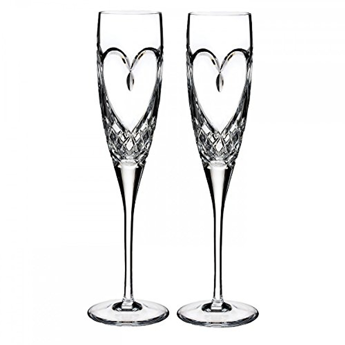 Waterford Love True Love Crystal Flute Pair