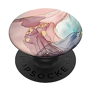 Blue Gray Abstract Illustration Pattern Phone Popper PopSockets Swappable PopGrip