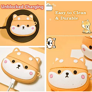 KAIJIA Cute Case for 2021 Apple AirPods 3rd Gen (Latest Model) with Keychain,Funny 3D Cartoon Animal Style Designed,Shockproof Silicone Protective Cover for Kids Girl Women Boy Teens Men (Corgi)