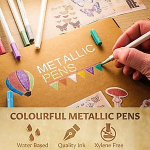 174 PCS Scrapbook Supplies for Junk Journal, Travelers Notebook, Cards Making, Mixed Media Art, 10 Pens and Accessories