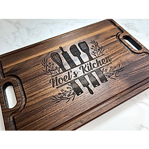 Personalized Gift for Mom Cutting Board, Mothers Day Gift, Personalized Cutting Board for Wife, Laser Engraved Gift, Custom Cutting Board for Her, Handmade in the USA
