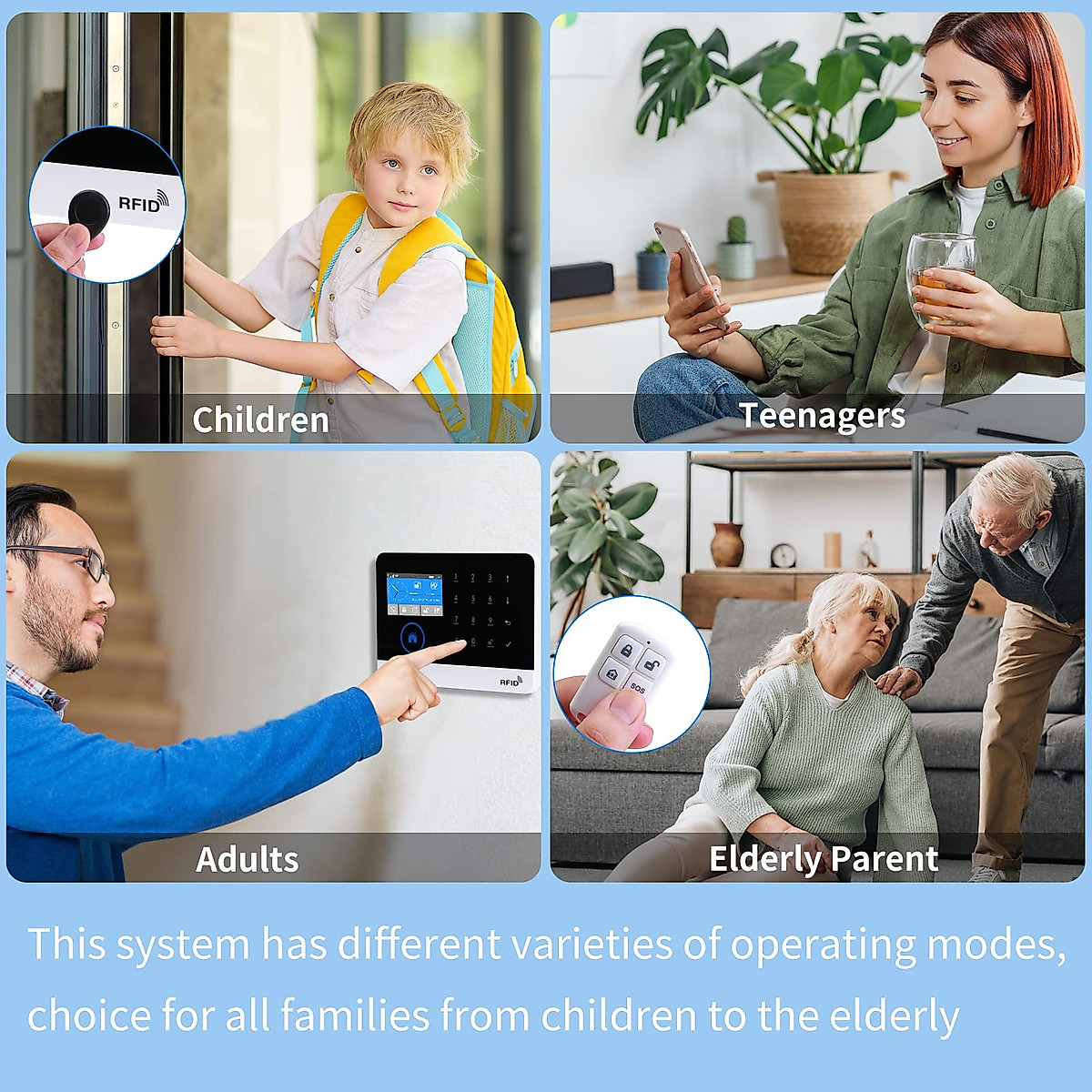 Burglar Alarm System for Home, DIY 4G WiFi Wireless Security Alarm Kit with GSM and Free APP