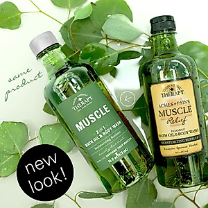 Village Naturals Therapy Muscle Foaming Bath Oil and Body Wash 16 oz. 2 pack, Green, 16 oz