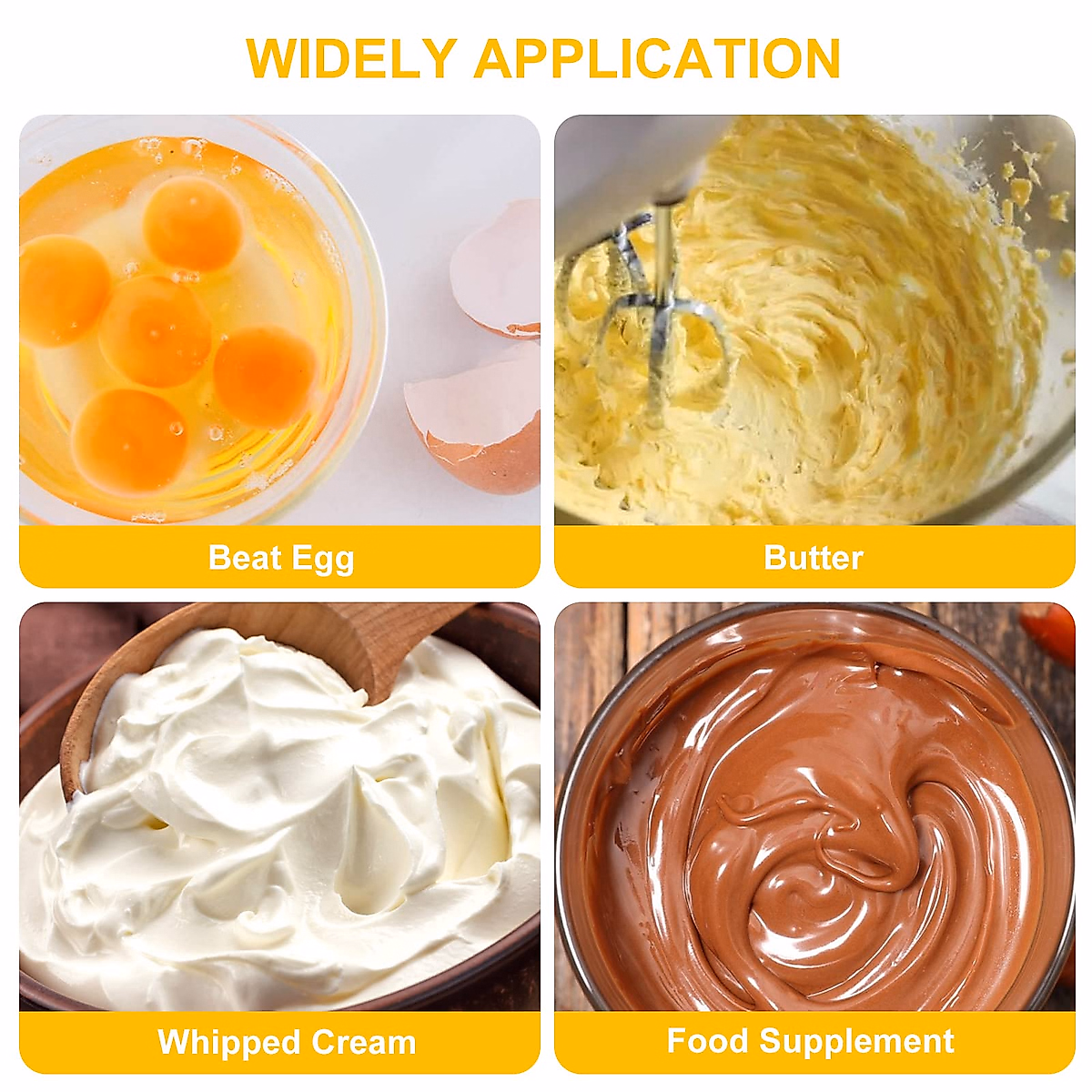 Egg Whisk,2 Pack Stainless Steel Home Kitchen Tool, Hand Easy Whisk Egg Beater Manual Mixer Blender for Whisking, Beating & Stirring (14 Inch and 10 Inch)