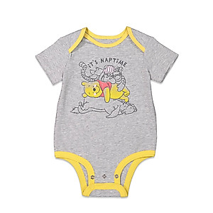 Disney Winnie the Pooh Newborn Baby Boys 3 Pack Bodysuits 0-3 Months