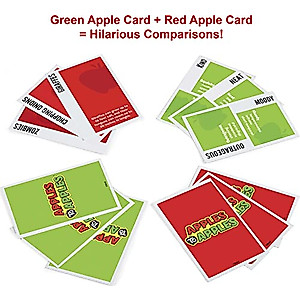 Mattel Games Apples to Apples Card Game, Family Game for Game Night with Family-Friendly Words to Make Crazy Combinations