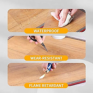 Livtribe AC 110V Heated Floor Mat for Foot, Wood Stripe Carbon Crystal Heating Pad, Electric Heated Foot Warmers for Office, Home Brown