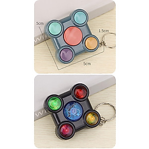 NC Simon Game Console Electronic Memory Game Children's Handheld Game with Lights and Sounds Flashing Cube Children's Intellectual Toys for Adults 透明色